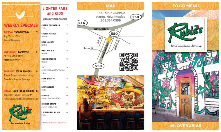 Menu | Rubia's Fine Mexican Dining
